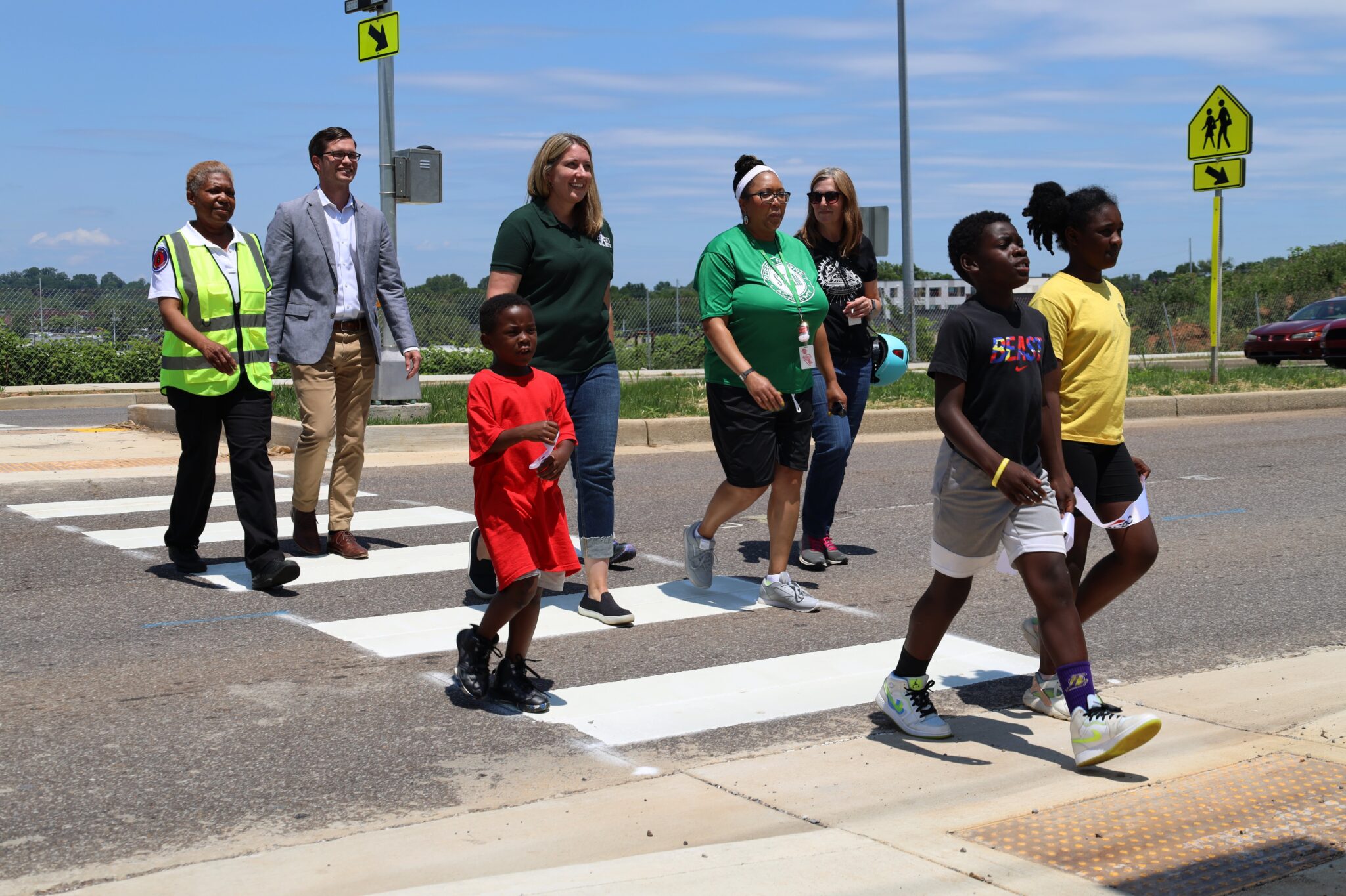 Signalized crosswalk opens for schoolchildren living at First Creek at ...